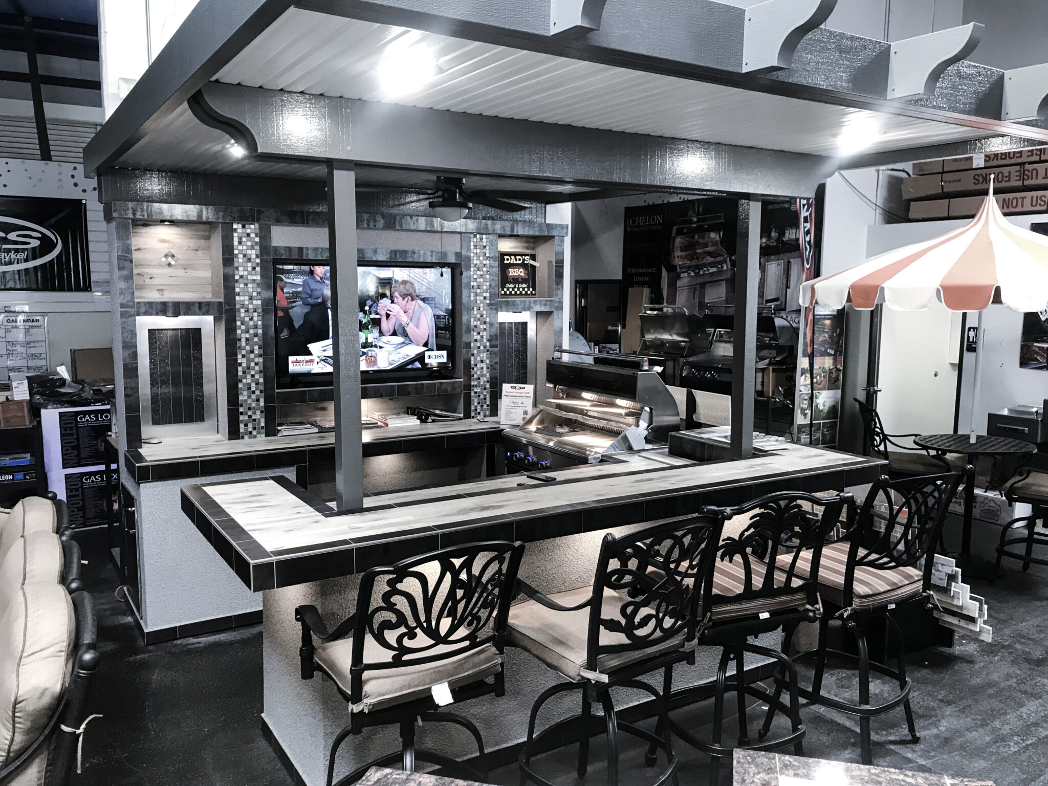 Outdoor Kitchen in Our Showroom | Extreme Backyard Designs